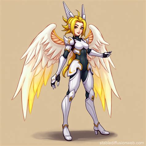 Mercy Overwatch Character Stable Diffusion Online