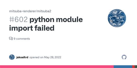 Python Module Import Failed · Issue 602 · Mitsuba Renderermitsuba2