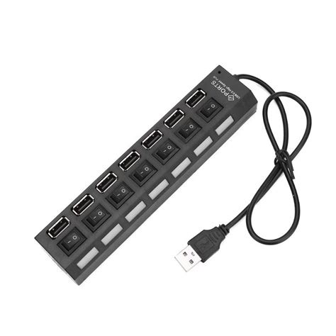 Hub Usb 7 Porturi Usb 2 0 High Speed Buton Individual On Off
