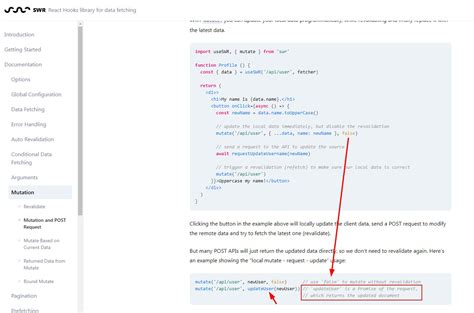 Feedback On Documentation Improvements Issue 116 Vercel Swr Site