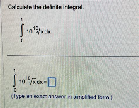 Solved Calculate The Definite