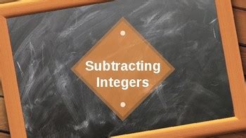 Subtracting Integers With Integer Counters And Number Lines By Comments Lab