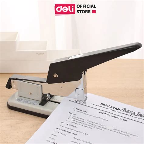 Dập ghim đại Deli máy dập ghim cỡ lớn 80 trang ghim bấm giấy cỡ lớn văn phòng chắc chắn tiện