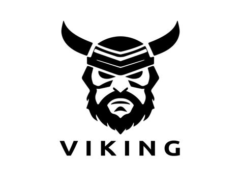 Viking Logo Design Icon Symbol Vector Template Human Viking Logo
