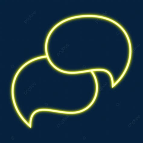 Yellow Neon Speech Bubble Vector Neon Speech Bubble Bubble Chat Png