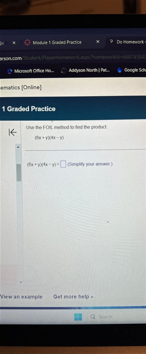 Solved Module 1 ﻿graded Practicedo Homeworkematics Online 1