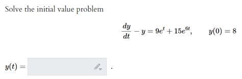 Solved Solve The Initial Value Chegg Com