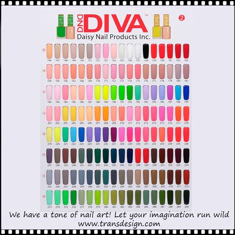 Dnd Diva Color Chart Book Tdi Inc
