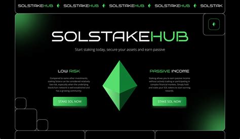 Solstakehub Solana Validator Landing Page Behance