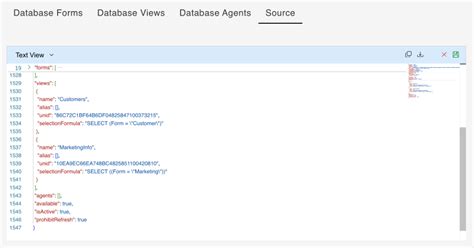 Edit Database Schema JSON HCL Domino REST API Documentation