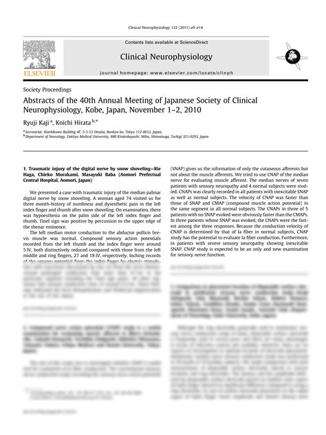 Solution Sekiguchi2011 Nerve Conduction Velocity Electromyography