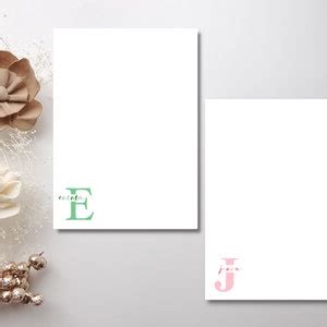 Custom Personalized Note Pad Writing Pad Memo Pad Minimalist Design Gift For Her Him Etsy