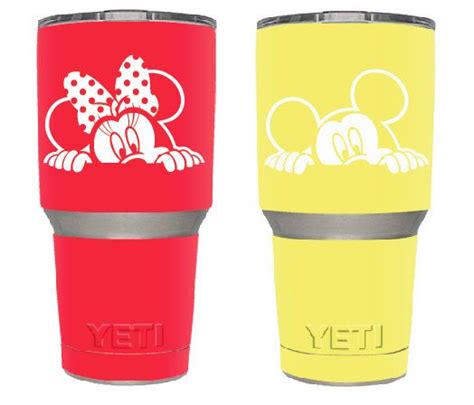 Mickey Minnie Peeking Decal Cricut Creations Disney Crafts Vinyl