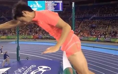 Japanese Pole Vaulters Olympic Dream Crushed Because Penis Knocks Off