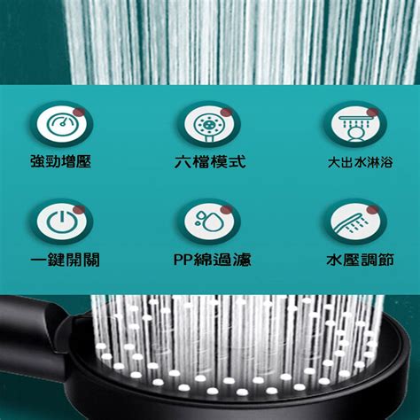 多功能6檔增壓過濾蓮蓬頭 Pchome 24h購物