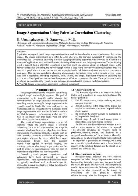 Image Segmentation Using Pairwise Correlation Clustering Pdf
