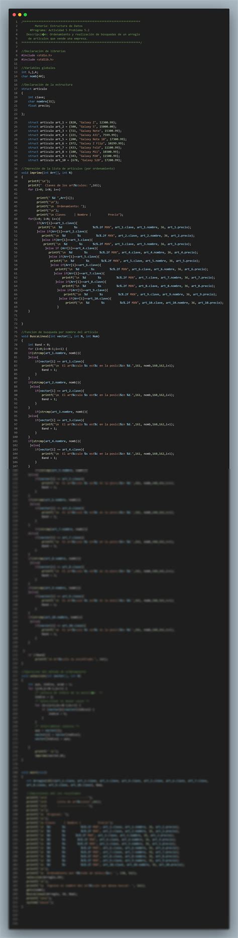 Solution Estructura De Datos Programa Lenguaje C Ordenamientoo Y