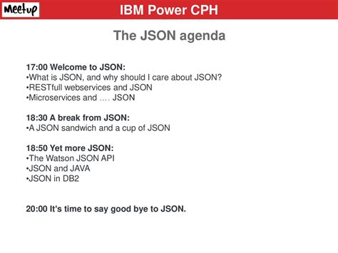 The Json Agenda Welcome To Json What Is Json And Why Should I