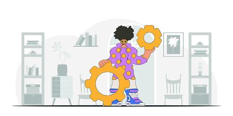 A Fashionable Guy Holds Gears In His Hands Idea Concept Trendy