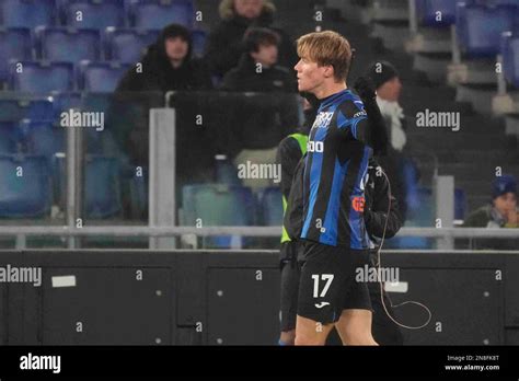 Atalantas Rasmus Hojlund Celebrates After Scoring His Sides Second
