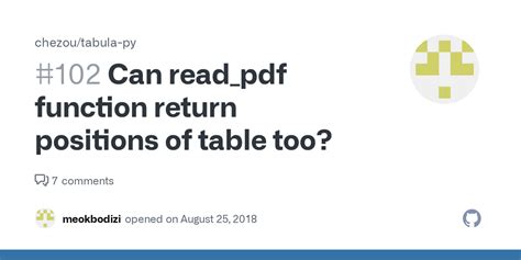 Can Read Pdf Function Return Positions Of Table Too Issue