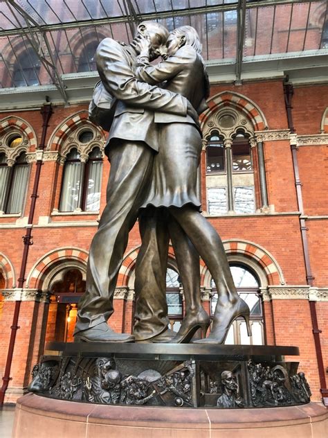 Youre Welcome — Lovers Statue St Pancras Station