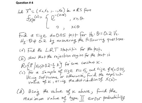 Solved Question 4 Let X X1 X2 Xn Be A RS From Chegg Com