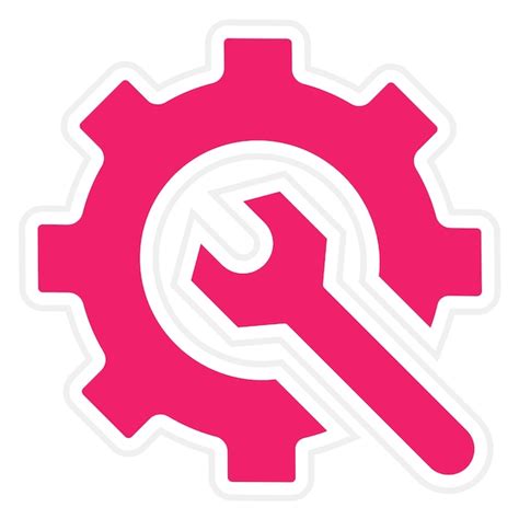Estilo Del Icono De Diseño Vectorial De Engranajes Vector Premium