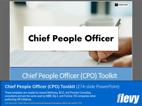 Chief People Officer CPO Toolkit PPT Slide Deck