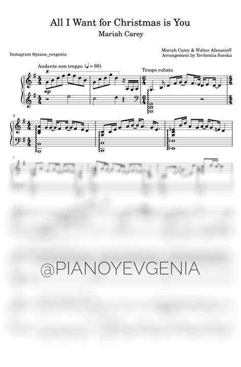 All I Want For Christmas Is You Mariah Carey Pianocovers By