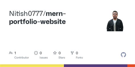 github nitish0777 mern portfolio website