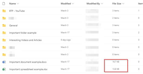how to add file size column to sharepoint online documents page