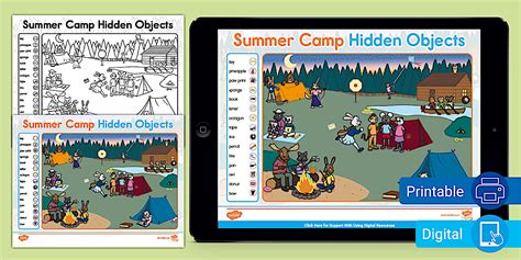 Summer Camp Hidden Objects Activity Teacher Made Twinkl