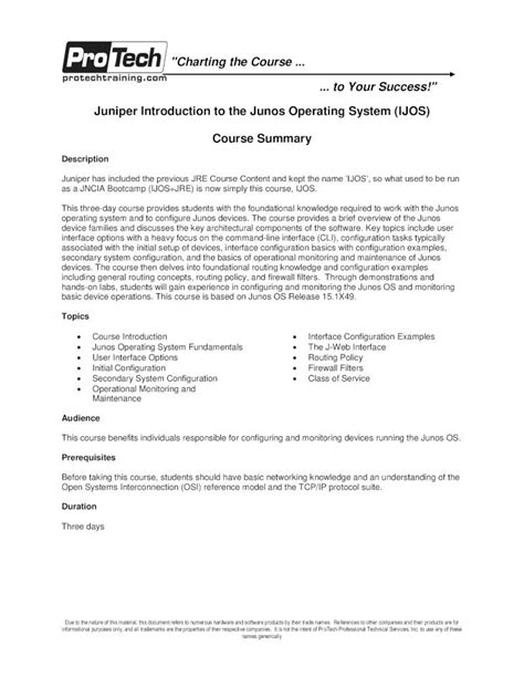 Pdf Juniper Introduction To The Junos Operating System Pdf
