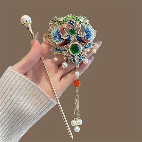 Womens Traditional Chinese Style Hair Stick Pin Set With Elegant
