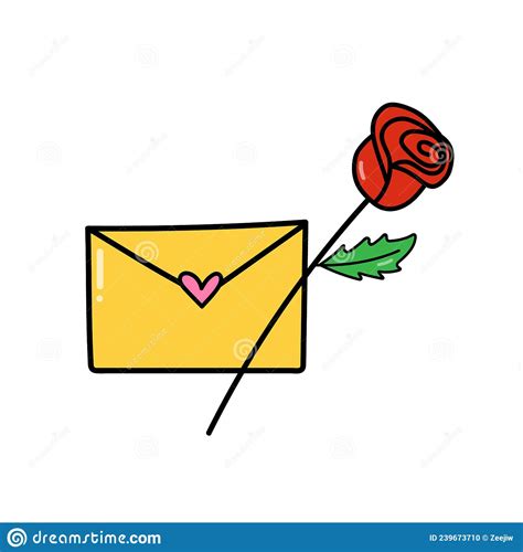 Set Envelope With Valentine Heart Upload Inbox Envelope With Shield