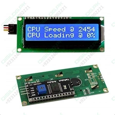 Pcf8574t Iic I2c 1602 Blue Backlight Lcd Display Module For Arduino In Pakistan Digilogpk