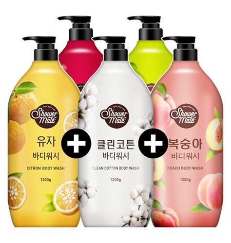 애경 샤워메이트 파머스 바디워시1200ml3개2개클린코튼유자클렌베리라임복숭아 티몬