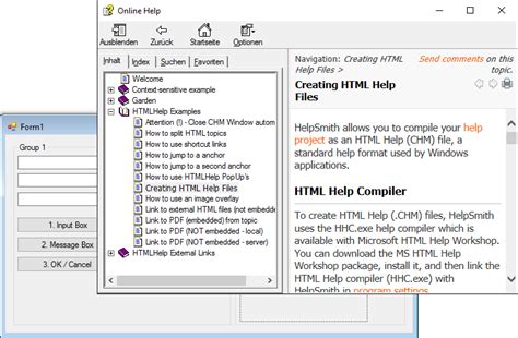 Chm Help File Is Displayed Topmost Over The Net Applications Window