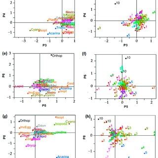 Factorial Plots Given By The 10 Principal Components Of Correspondence Download Scientific