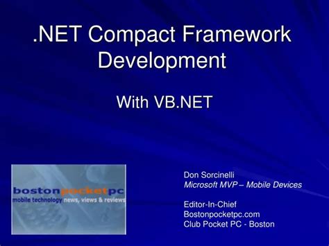 Ppt Net Compact Framework Development Powerpoint Presentation Free