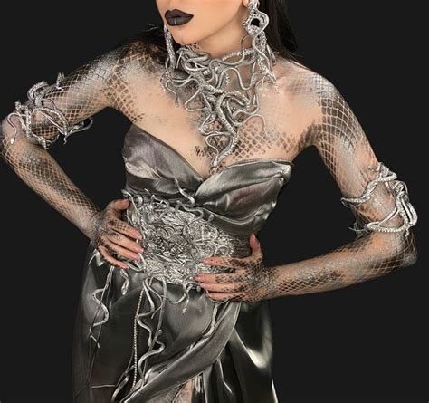 Luxury Silver Gorgon Large Medusa Headpiece Medusa Gorgon Goddess