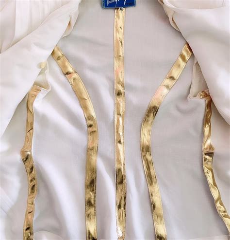 Glamorous Archival Thierry Mugler SS 1986 Gold White Iconic Skirtsuit