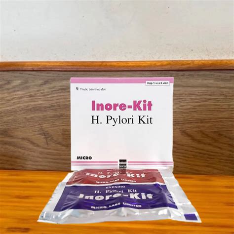 Thuốc Inore Kit Liệu Pháp 3 Thuốc điều Trị Vi Khuẩn H Pylori Dược điển Việt Nam