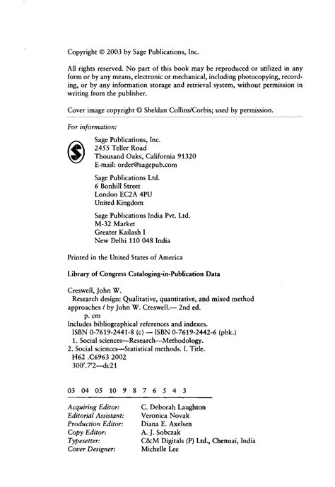 Solution Creswell 2003 Research Design Book Of Qualitative Quantitative And Mixed Methods