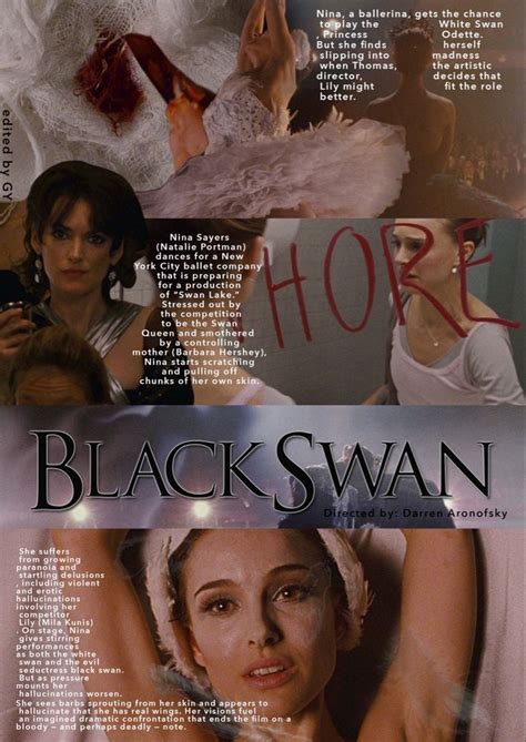 Black Swan Movie Poster With Woman In White Dress