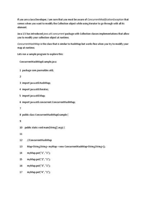 Concurrent Hash Map Pdf Control Flow Java Programming Language