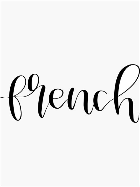 French Class Sticker For Sale By Claireletters Redbubble