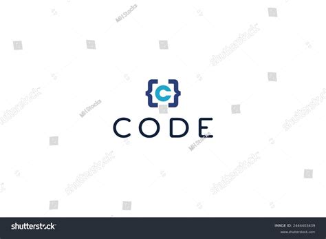 Letter C Computer Programming Code Technological Stock Vector Royalty