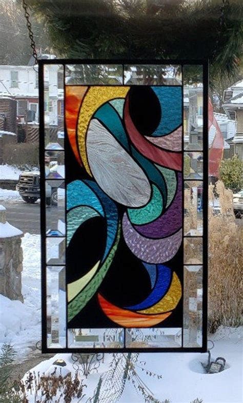 Stained Glass Window Panel Handcrafted Home Decor